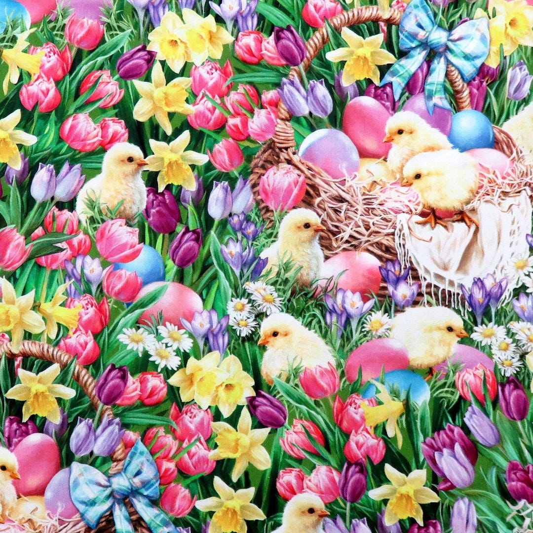 Just Hatched CD3250 Easter Chicks Garden With Flowers for Timeless ...