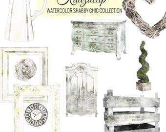 Shabby chic clipart | Etsy