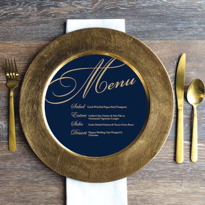 Black White Charger Plate - Etsy