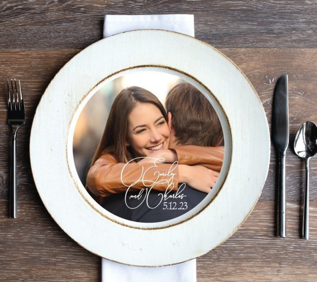 Custom Photo Plate Insert – Printed Charger Insert, Personalized Table ...
