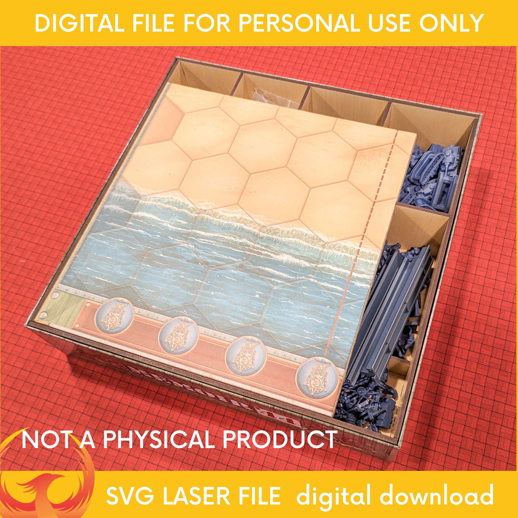 SVG Cut Files, Memoir 44 Board Game Insert, Laser Cut Organizer, Board ...