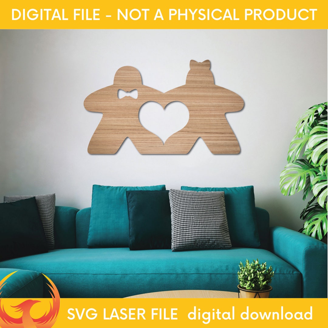 SVG Laser Cut Files, Meeple Wedding Couple, Gaming Themed Wedding ...