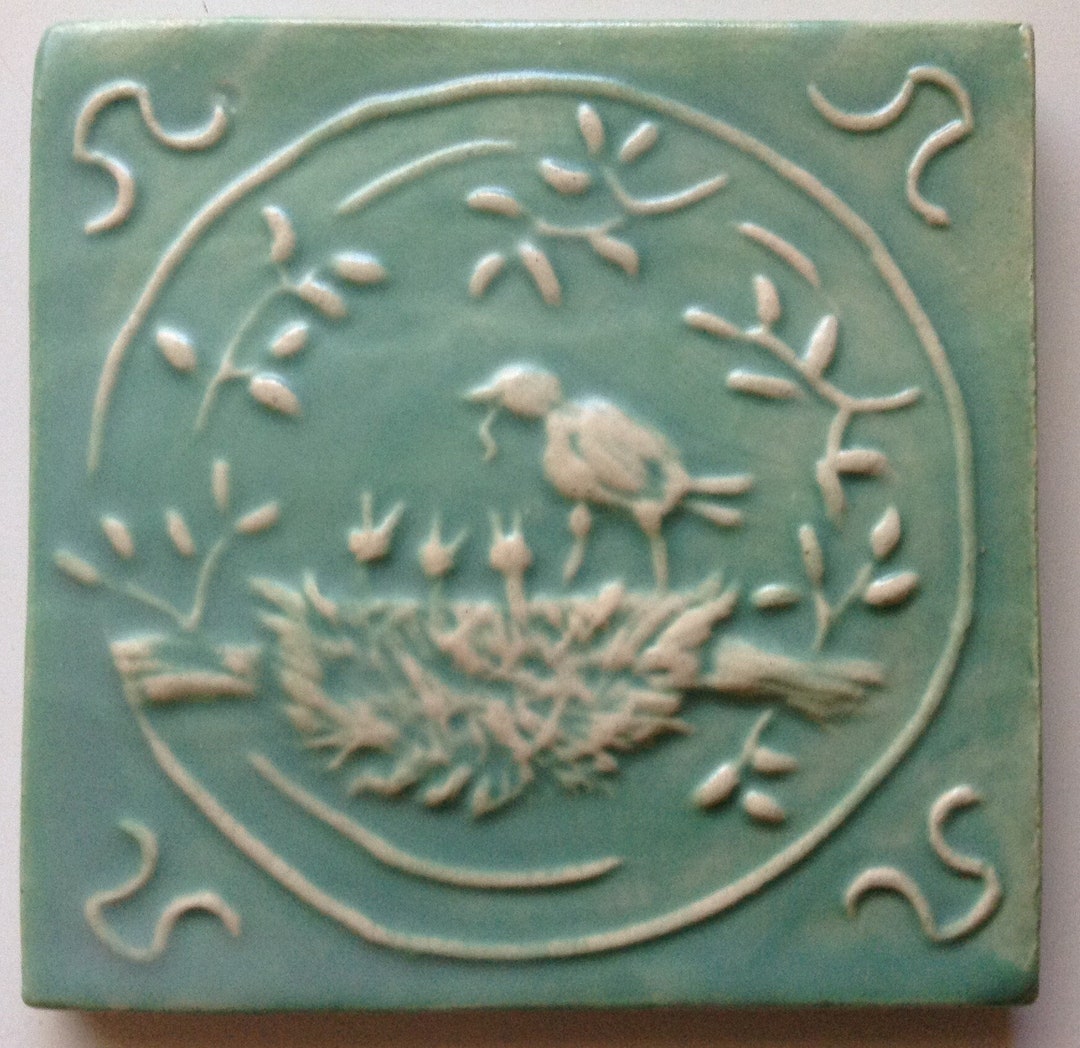 Mother Bird - 4x4 Inch Bas-relief Tile - Etsy
