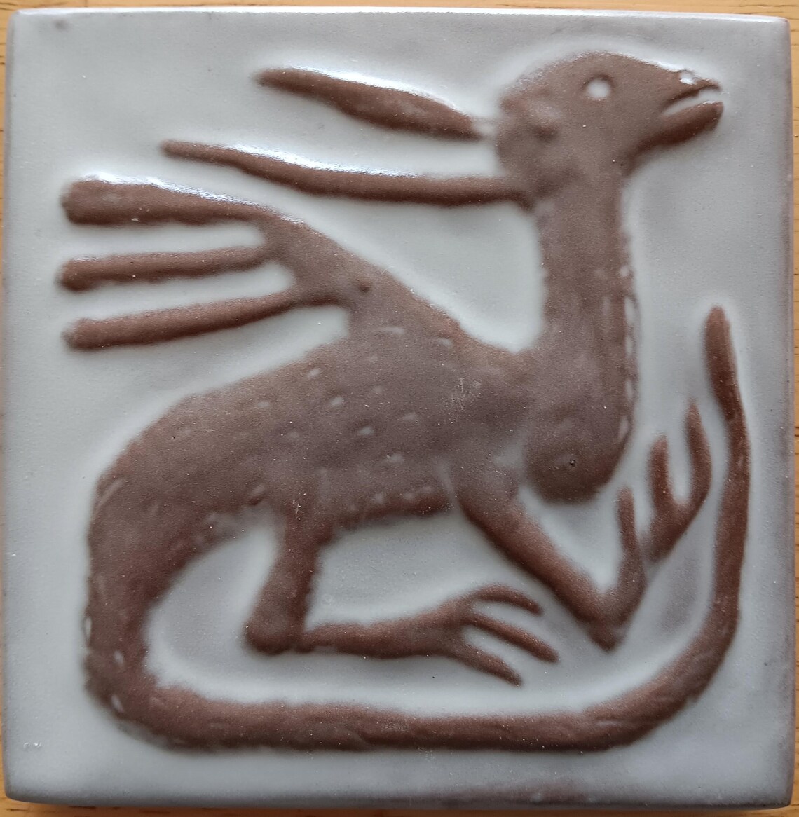 Medieval Dragon - 4x4 Inch Bas-relief Tile - Etsy