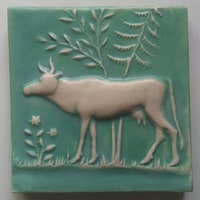 Charming Black and White Cow Ceramic Tile | Kitchen Decor | Chicken and ...