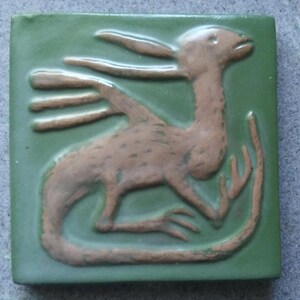 Medieval Dragon Art Tile - Etsy
