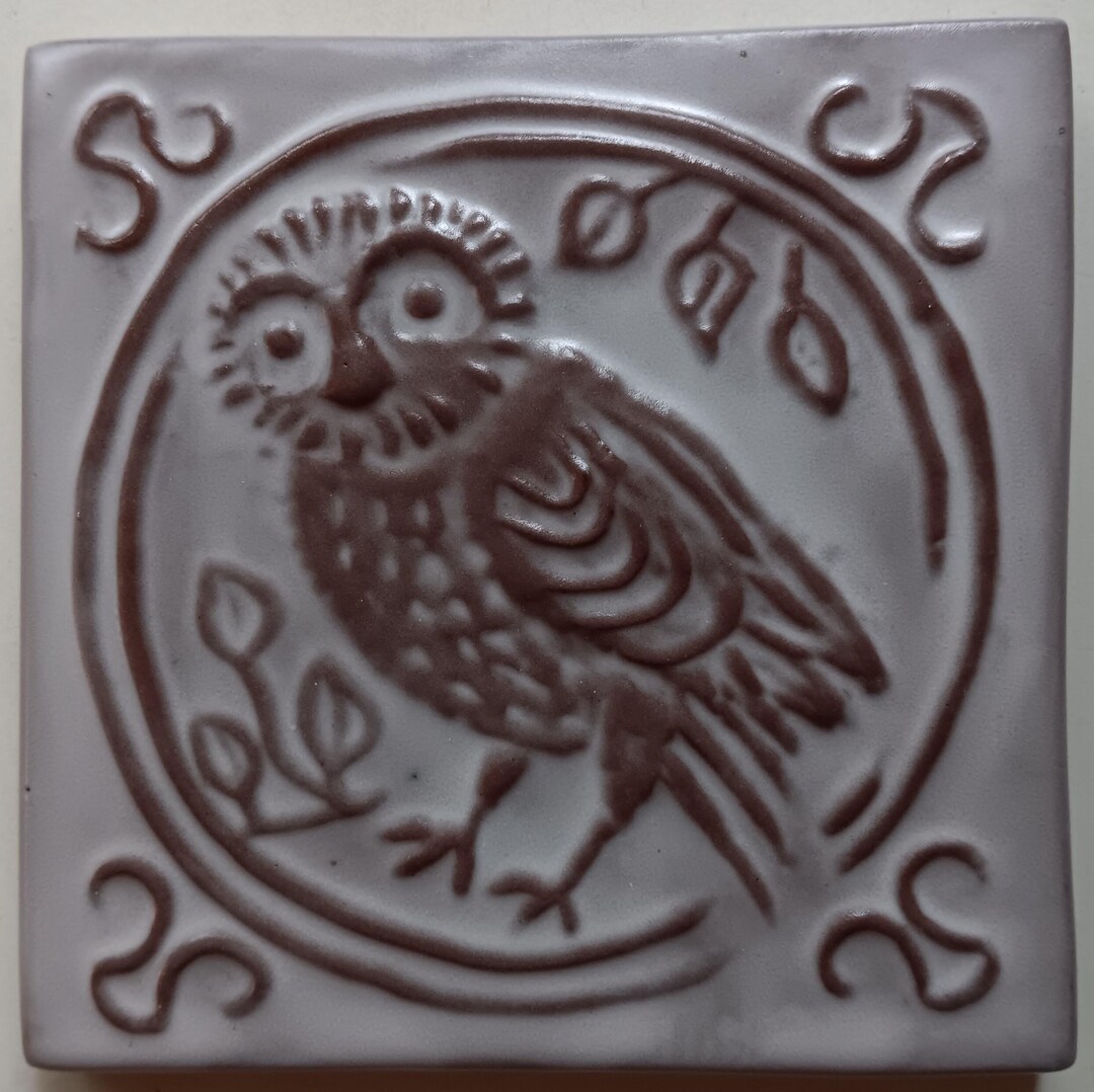 Wise Owl - 4x4 Inch Bas-relief Tile - Etsy