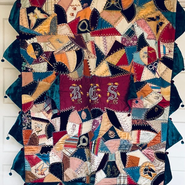 Antique Crazy Quilt - Etsy