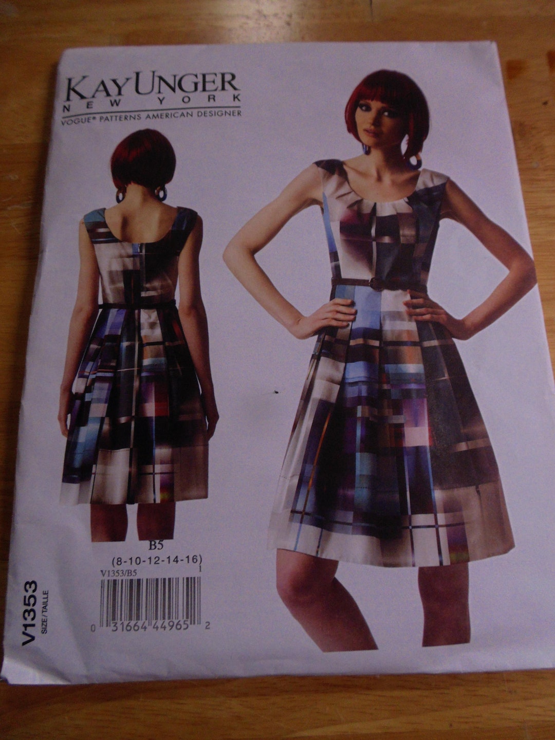 Vogue Kay Unger New York Sewing Pattern, Size 8-10-12-14-16, V1353 - Etsy
