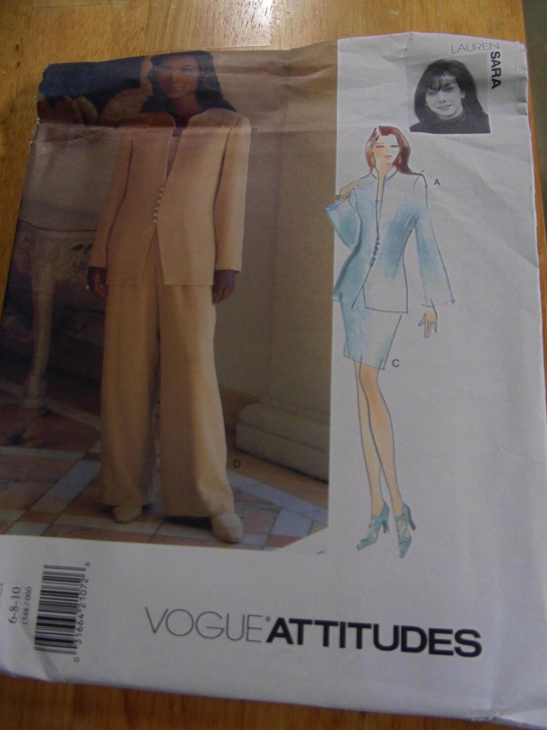 Designer Lauren Sara Vogue Suit Pattern, Size 6-10, #1548 - Etsy