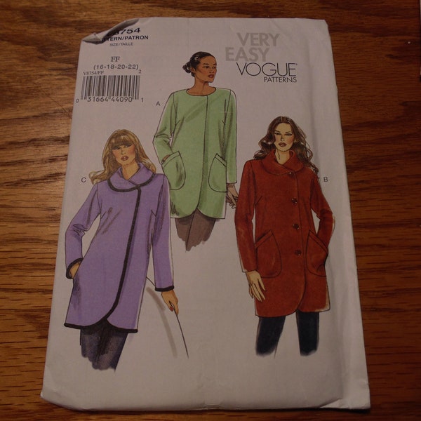 Vogue Jacket Pattern - Etsy