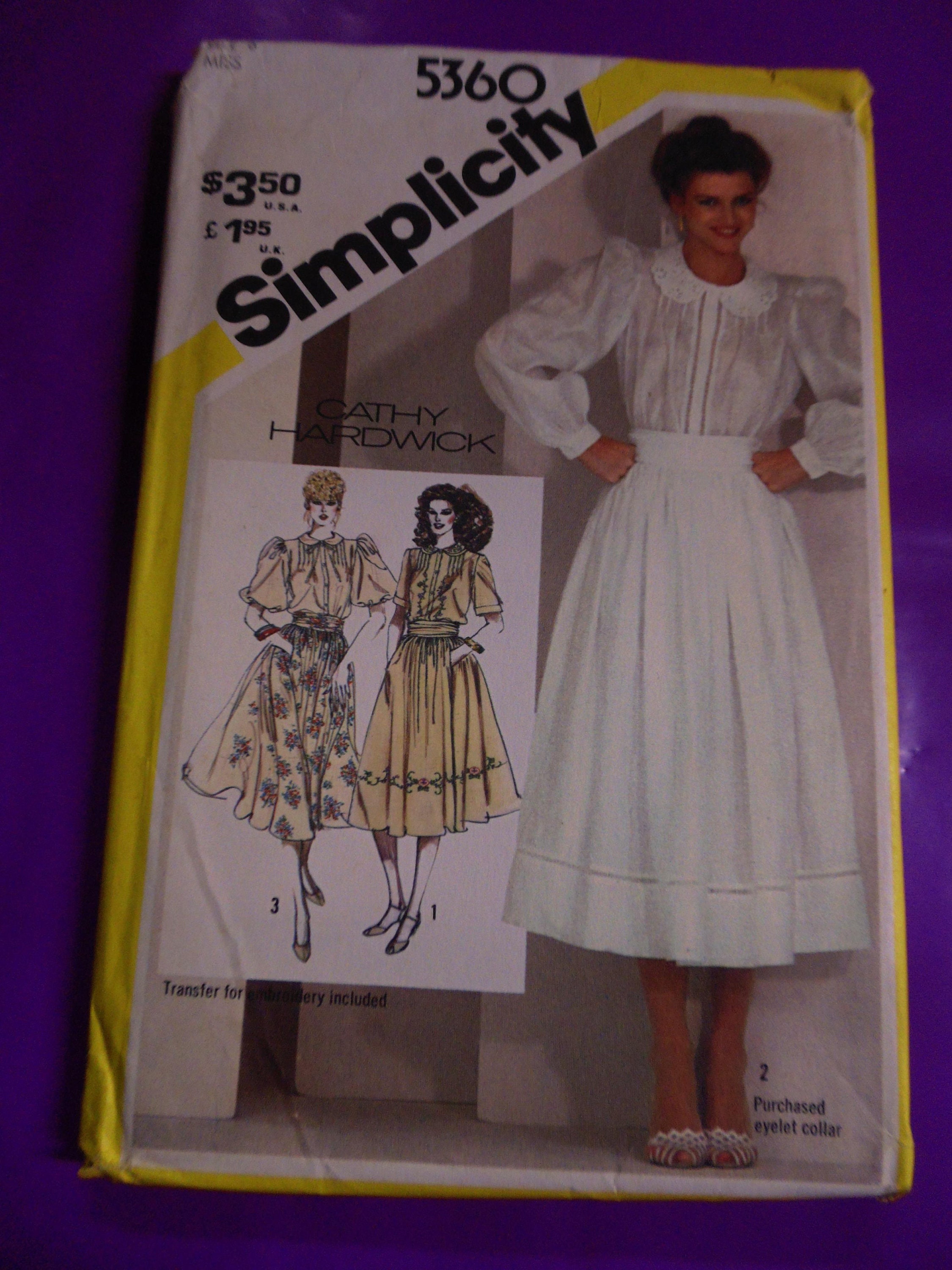 Simplicity Cathy Hardwick Sewing Pattern 5360 Size 6 - Etsy