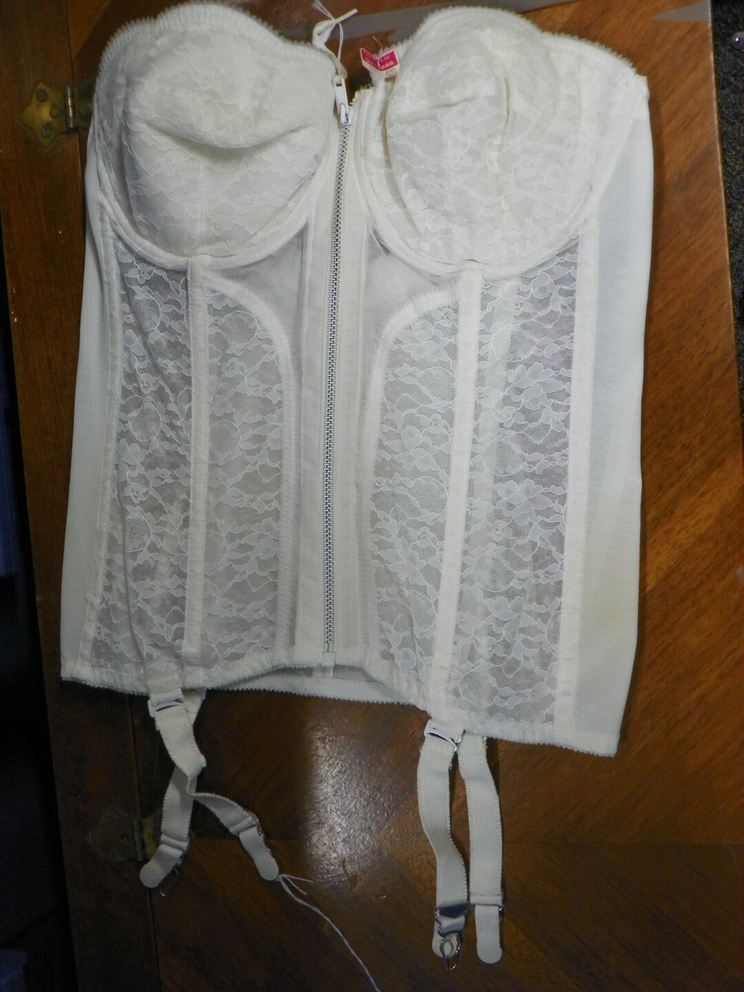 Cleopatra Goddess Long Line Bra With Garters, Zips up the Front, Size ...