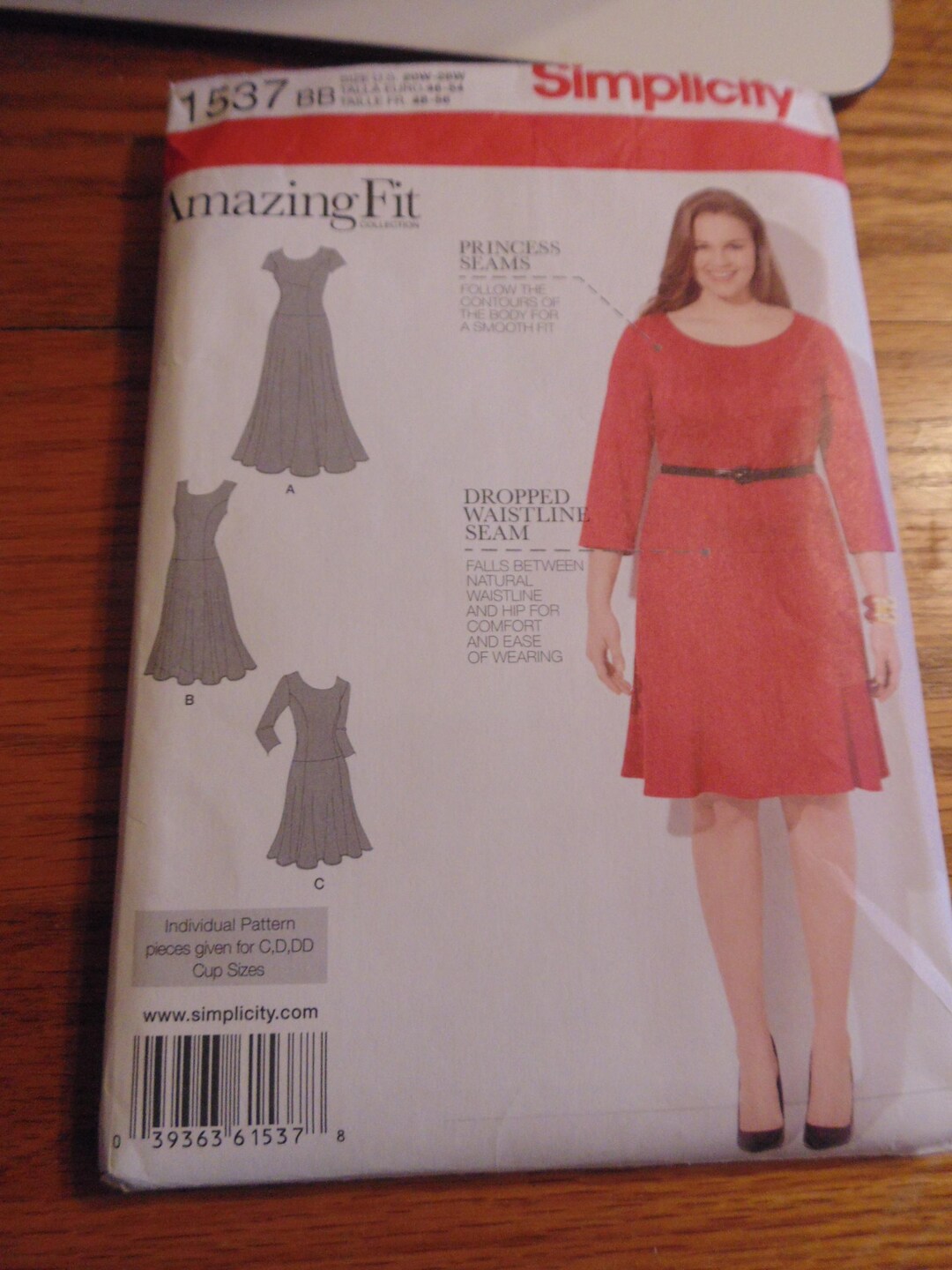 Simplicity Amazing Fit Dress, Pattern 1537, Size 20W-28W, UNCUT - Etsy