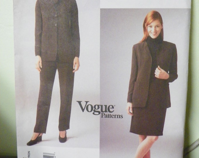 Vogue Pattern 1174, Jacket, Skirt, Pants, Vest, Tunic, Size 14-18 - Etsy