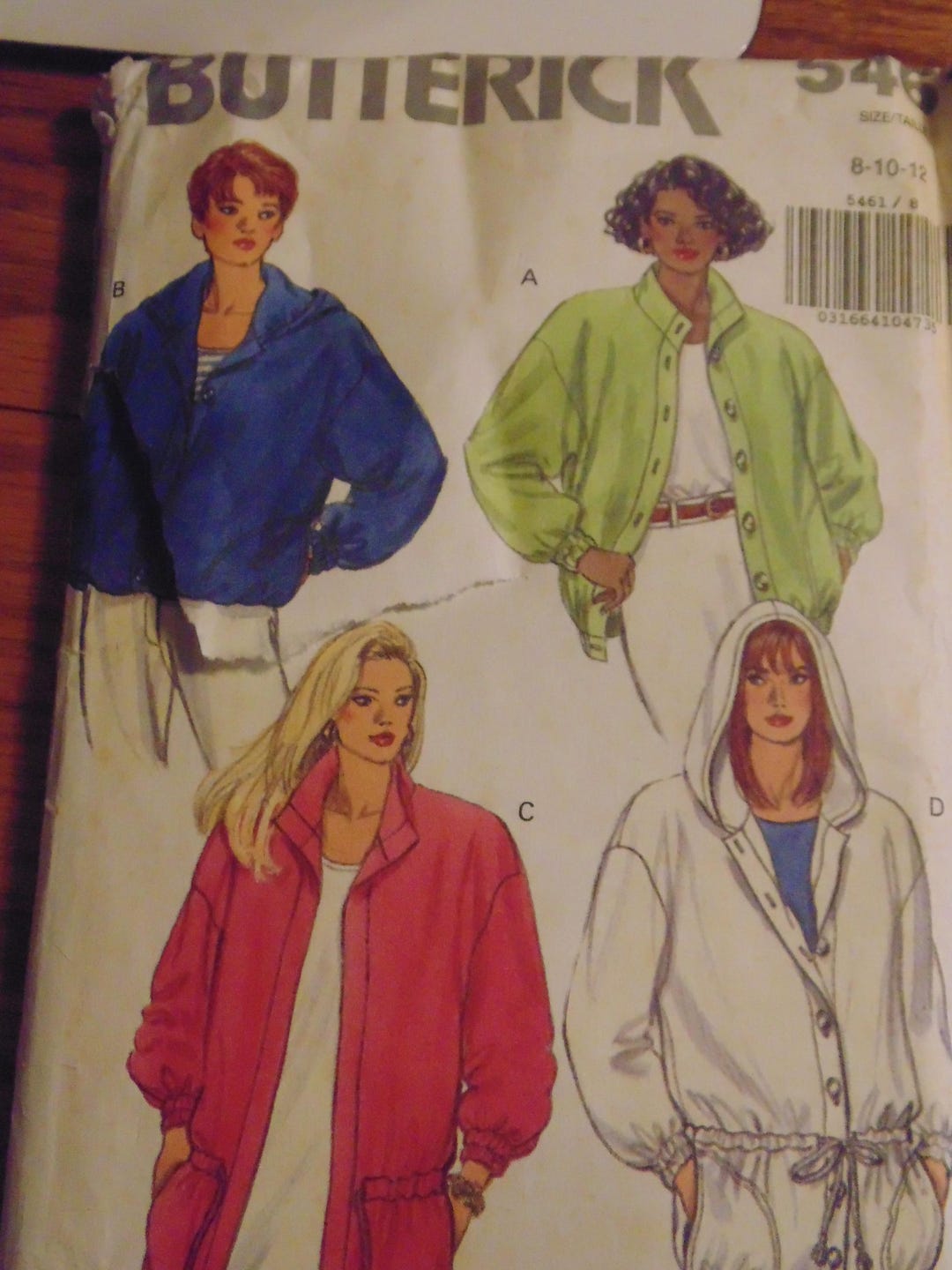Butterick Misses Jacket Pattern 5461, Size 8-12, UNCUT - Etsy