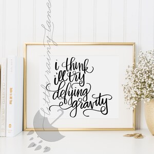 Motivational Wall Decor Defying Gravity Motivational Poster wall Art - Etsy