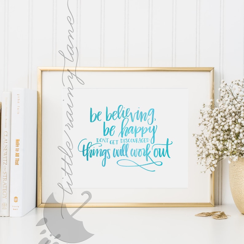 Things Will Work Out Print – LDS Quote, Hand Lettered Art (digital ...