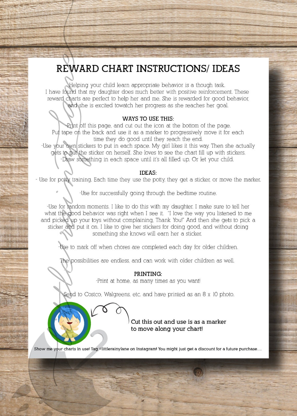 Kids Reward Chart Inside Out Reward Chart Printable - Etsy