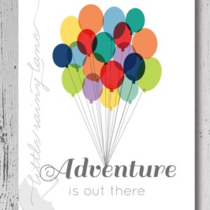 Nursery Wall Art , Nusery Decor, Adventure is Out There, Printable Wall ...