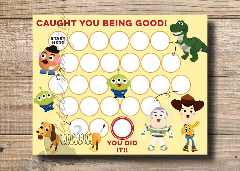 Kids Reward Chart Toy Story Reward Chart Printable | Etsy