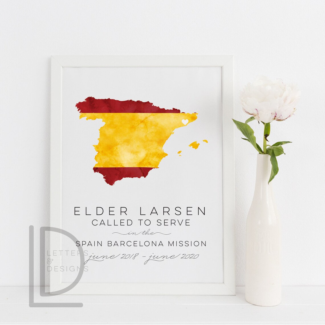 LDS Mission FLAG LDS Missionary Any Mission Customized for | Etsy UK