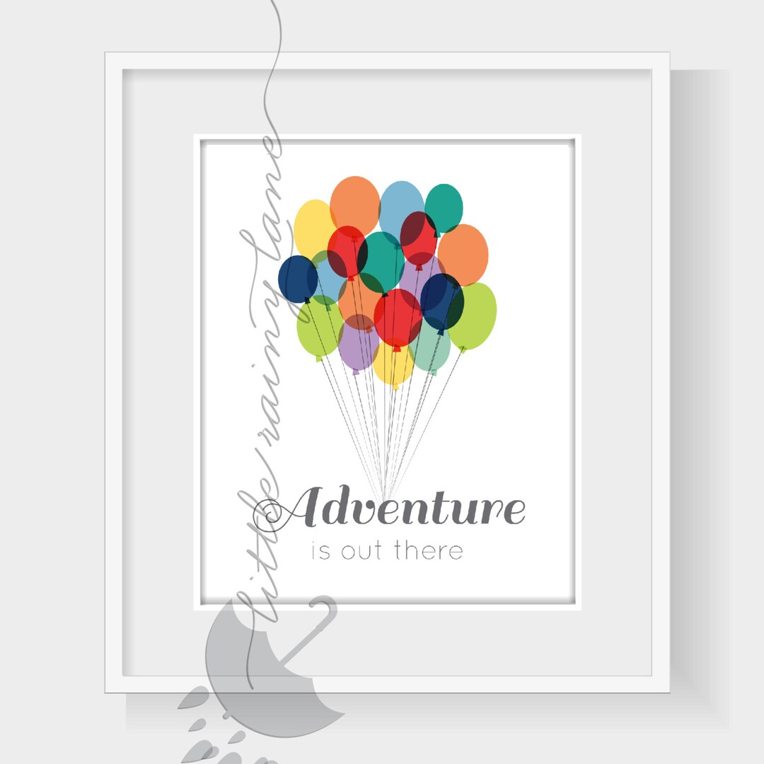 Nursery Wall Art , Nusery Decor, Adventure is Out There, Printable Wall ...