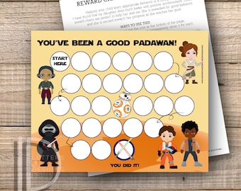 Reward Chart star Wars Reward Chart Printable Instant - Etsy UK