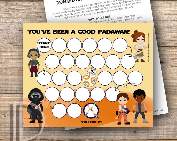 Reward Chart -star Wars Reward Chart - Printable - Instant Download ...