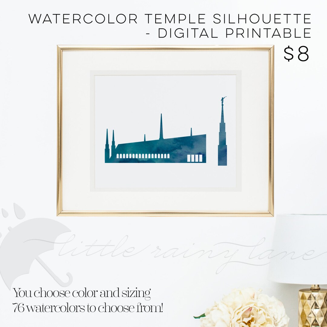 LDS Temple Art - Customizable - Dallas Temple - Printable - Etsy
