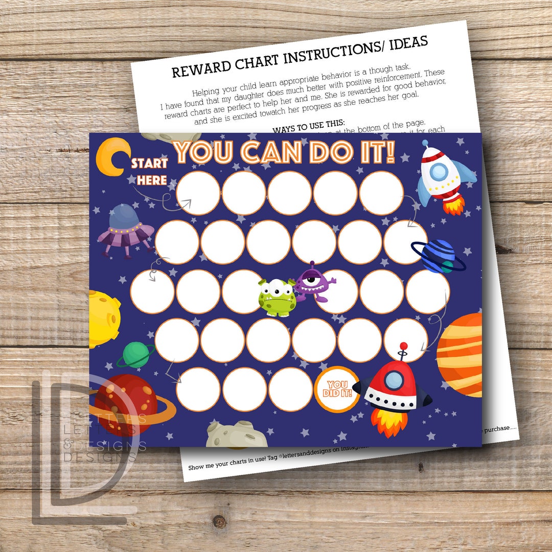 Reward Chart - Outer Space Reward Chart - Printable - Instant Download ...