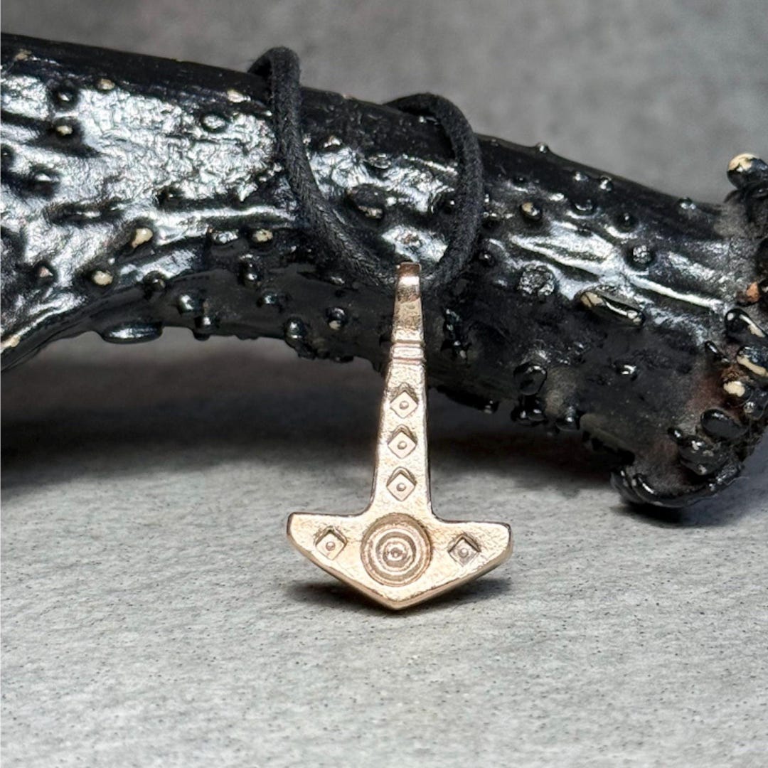 SOL Hammer - 9-11th Century Bronze Thor’s Hammer Necklace - Mjolnir ...