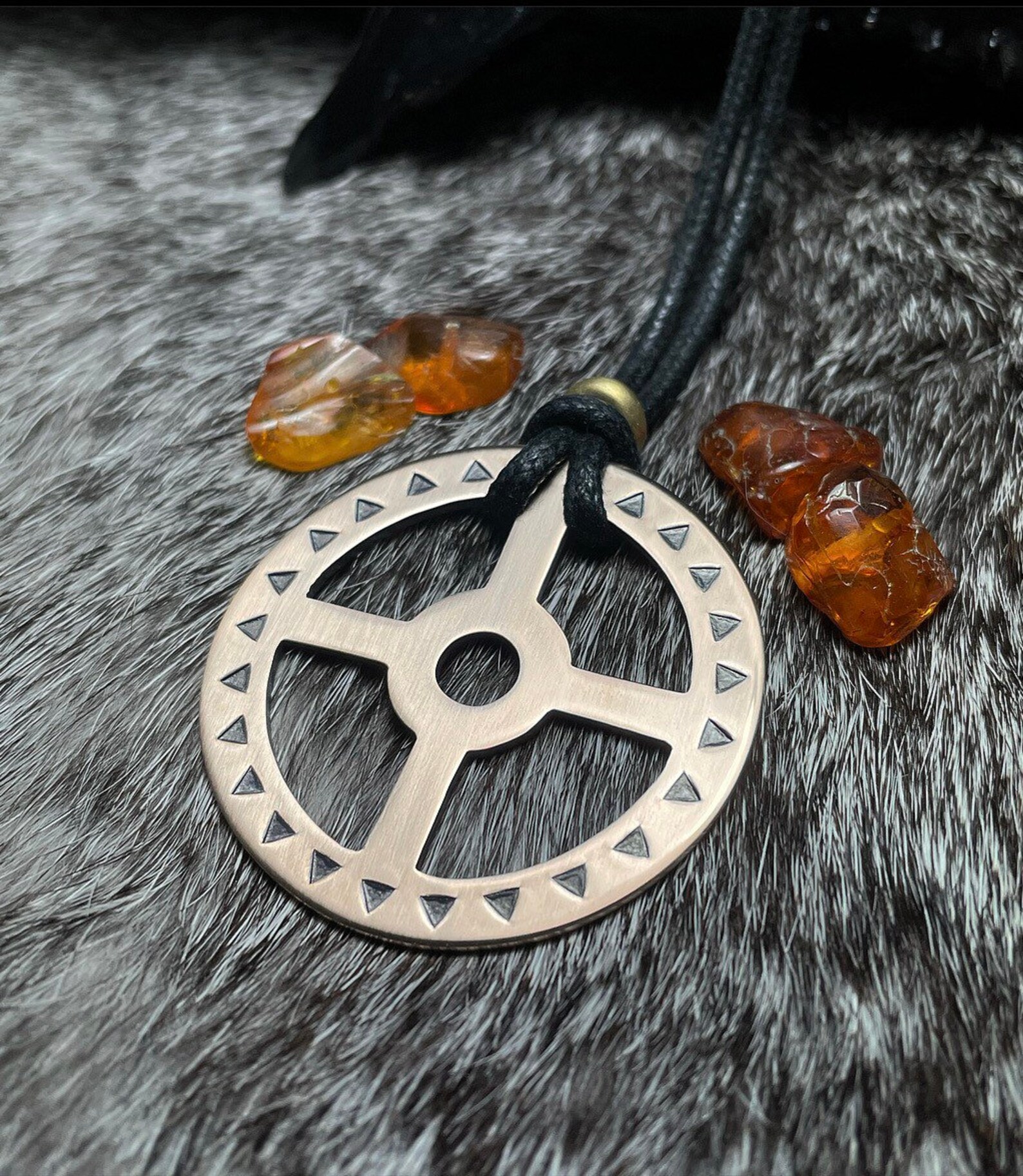 Bronze Sunwheel Ancient Pagan Sun Symbol Necklace Suncross - Etsy