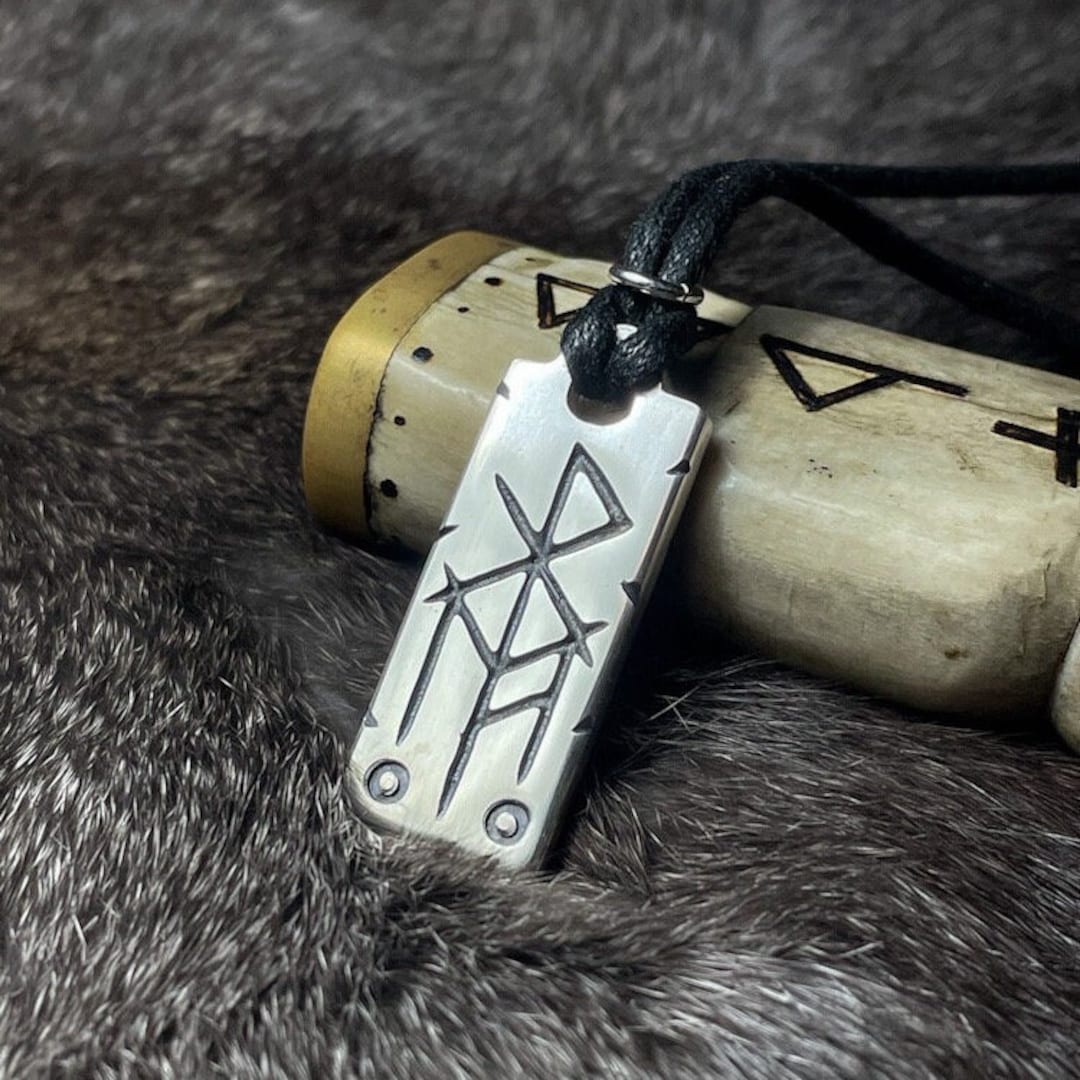 ODINS FAMILIARS Ravens & Wolves of Odin Bindrune Talisman Sterling ...