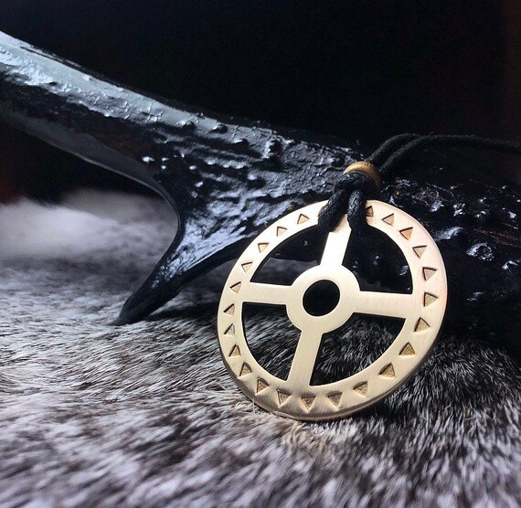 Bronze Sunwheel Ancient Pagan Sun Symbol Necklace Suncross | Etsy