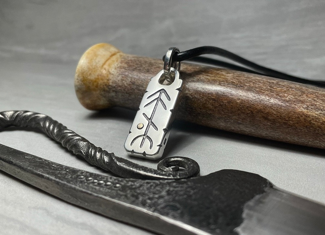 INVOCATION OF TYR Talisman in Sterling Silver With 14K Yellow Gold ...