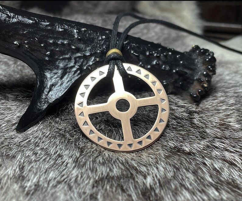 Bronze Sunwheel Ancient Pagan Sun Symbol Necklace Suncross - Etsy