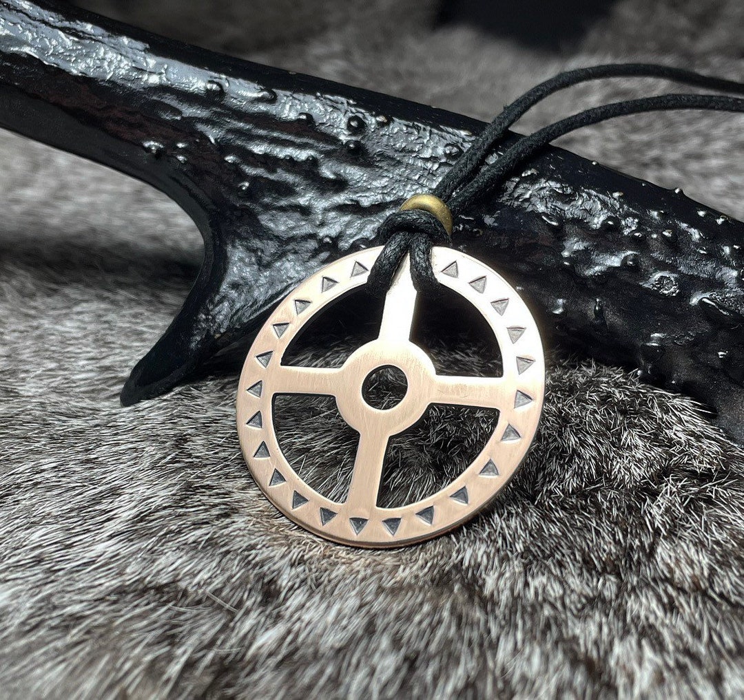 Bronze Sunwheel Ancient Pagan Sun Symbol Necklace - Suncross Heathen ...