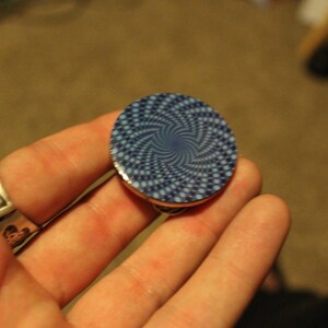 Blue Psychedelic Spinner Pin - Etsy