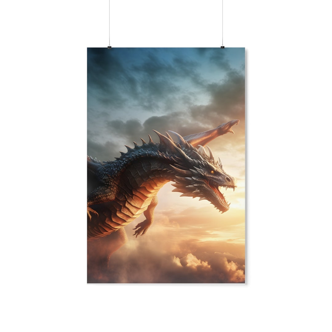 Dragon Flight Premium Matte Vertical Poster - Etsy