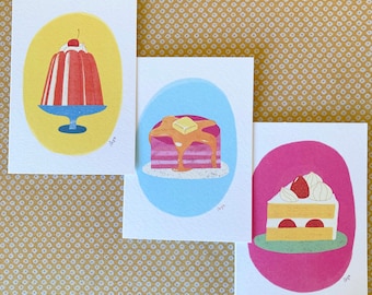 The Mini Vintage Cake Collection | 3 Card Set | Happy Birthday Card ...