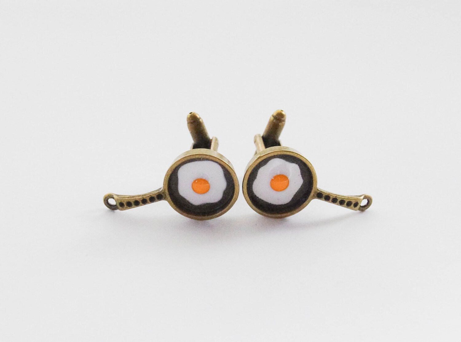 Funny Cufflinks Frying Pan Cufflinks Egg Cufflinks Novelty | Etsy