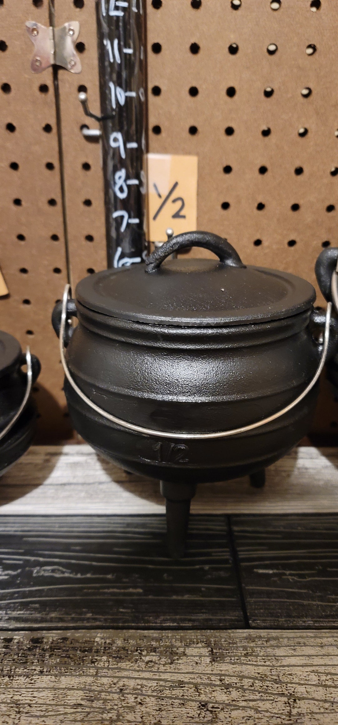 Cast Iron Cauldron Size 1/2 Campfire Cooking - Etsy