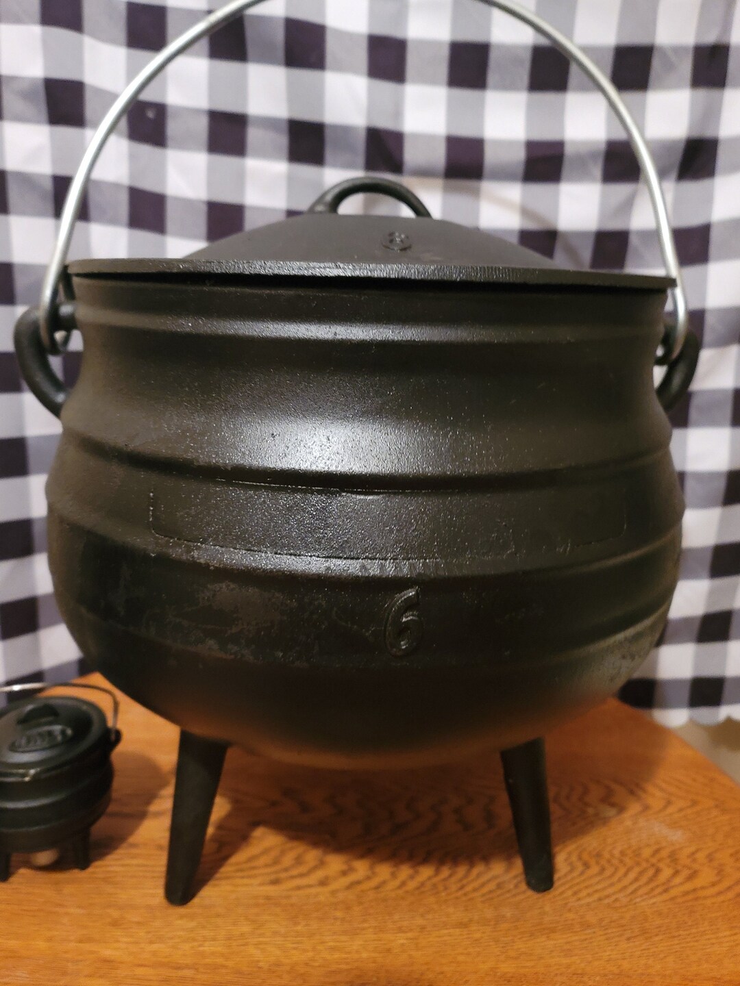 Cast Iron Cauldron Campfire Nice Size 6 for Fireplace Decor or to ...