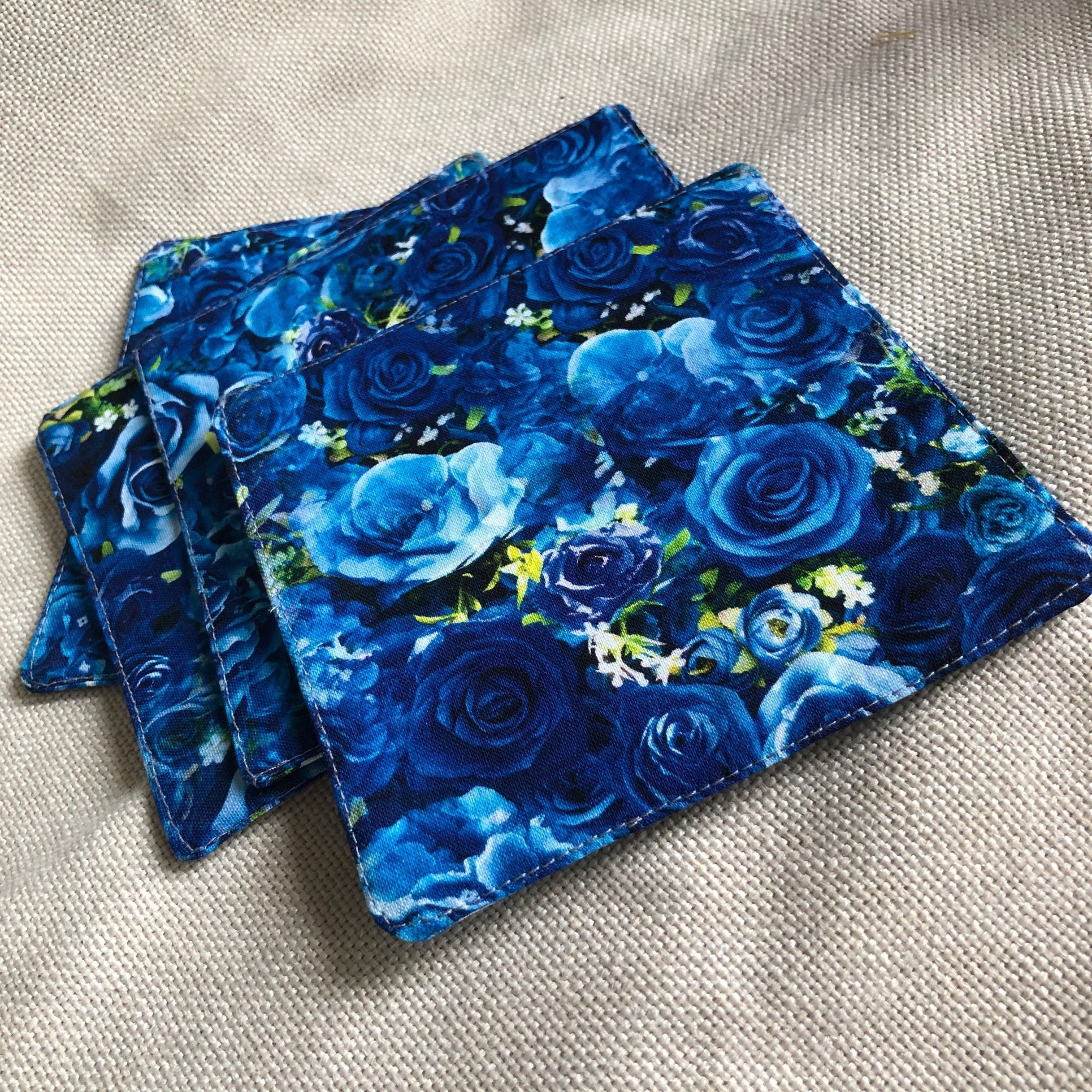 Handmade Fabric coasters set of 4pcs size 12cm 4.8 inch | Etsy