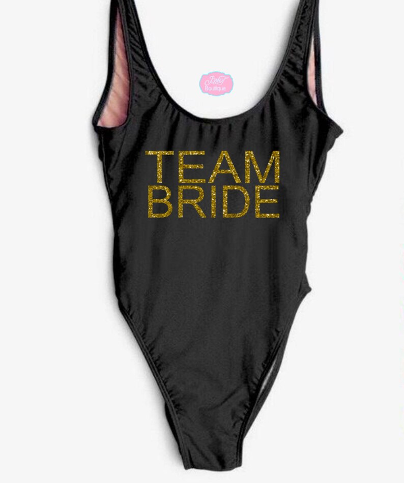 Team Bride Swimsuit Bride Bathing Suit Bride One Piece Swim Etsy