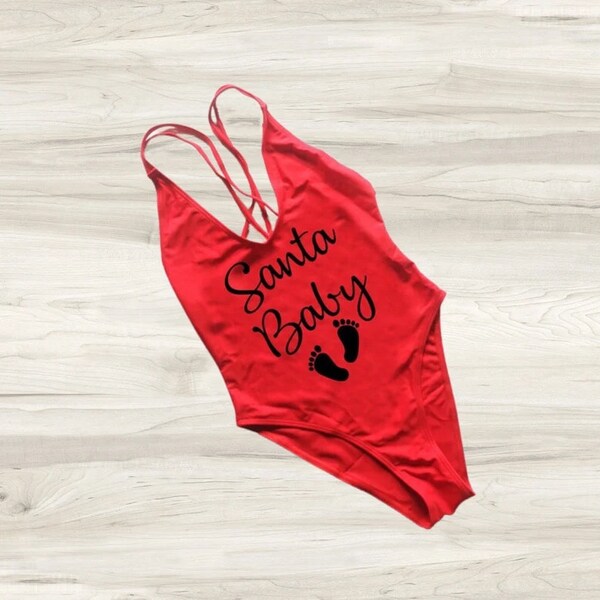 Santa Swimsuit - Etsy