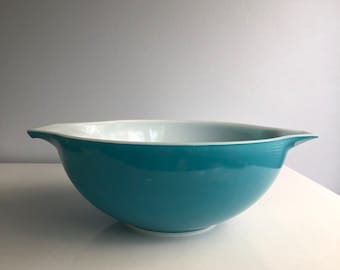 Pyrex Horizon Blue 444 4 Qt Cinderella Nesting Bowl Solid Blue Aqua Mid ...