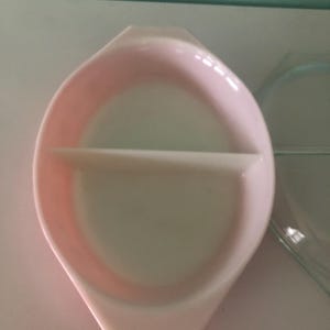 Vintage Pyrex Pink Daisy Flower 2 Divide 1 1/2 Quart Casserole With Lid ...