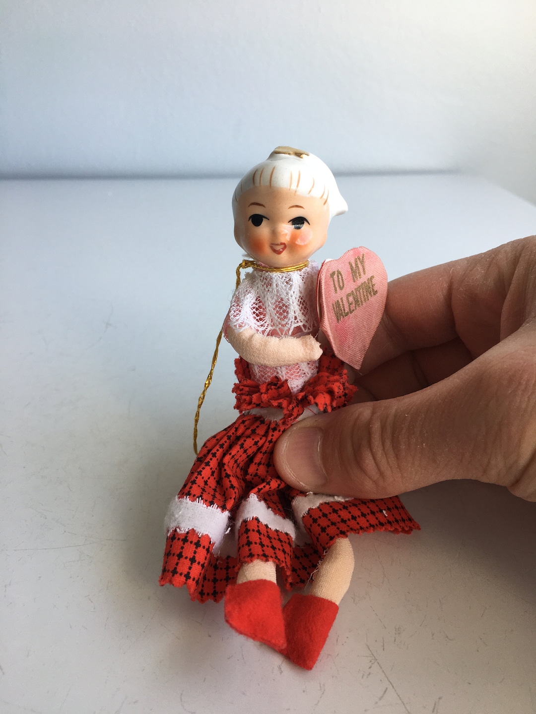 Vintage Holt Howard Valentine's Day Girl Ornament "to My Valentine ...